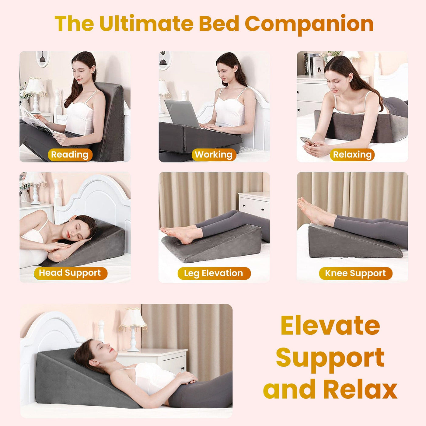 Dr Trust USA Back Elevation Wedge Pillow | Adjustable Wedge Orthopedic ...