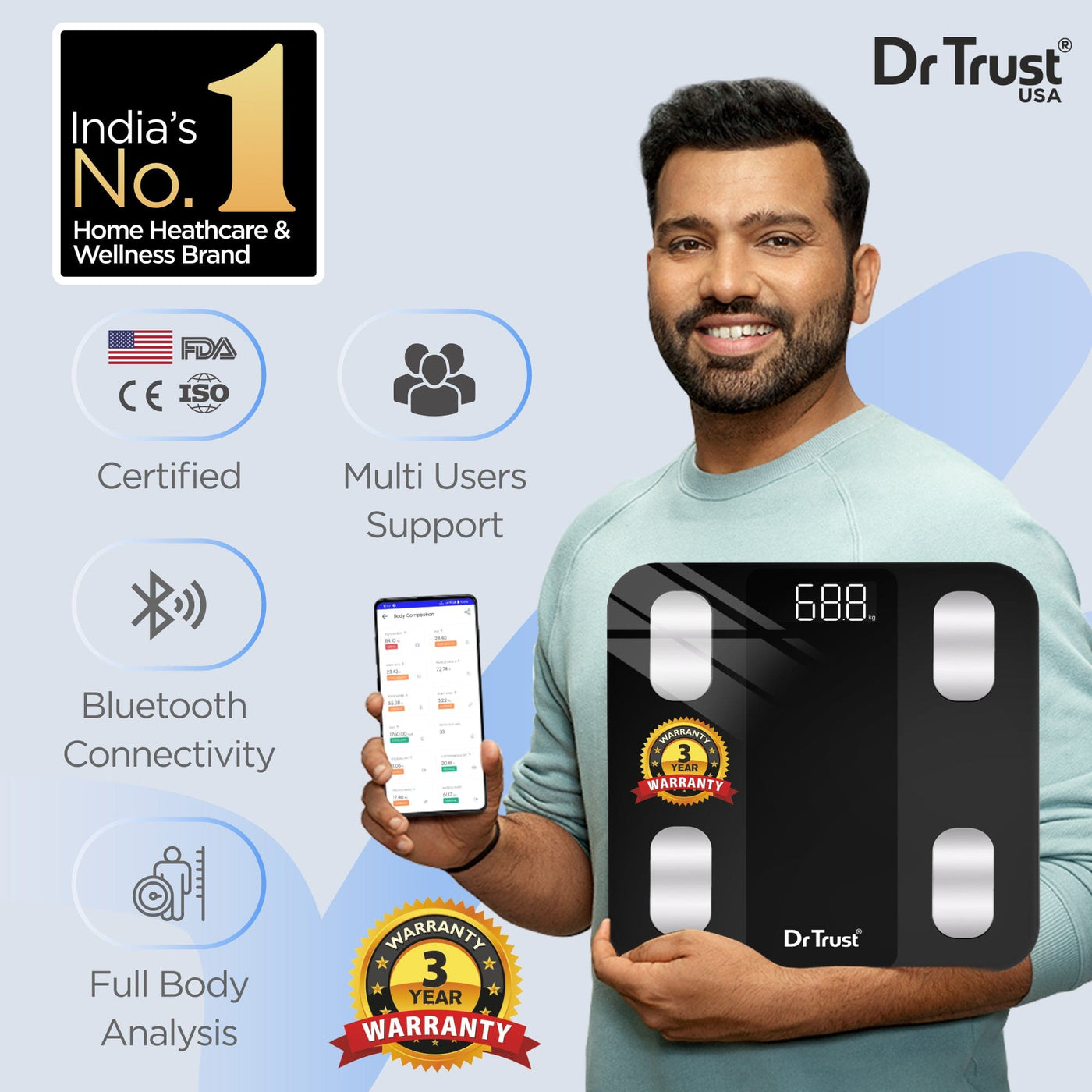 Buy Smart Weighing Machine Online with BMI | Dr Trust USA Weighing Machine