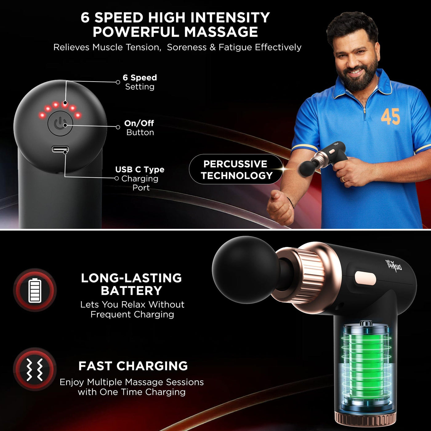 Dr Physio Gun Massager Machine | Pro Gun Massager Machine — Dr Trust