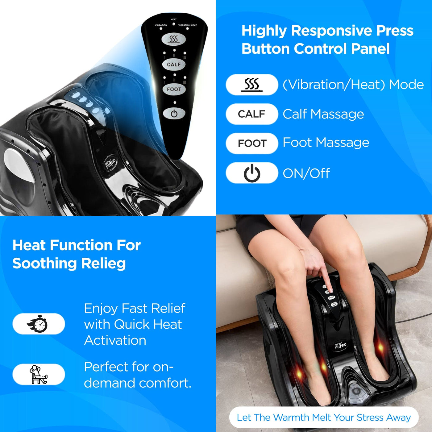 Dr Physio USA 1046 Monarch Leg, Foot, Ankle & Calf Massage Machine wit ...