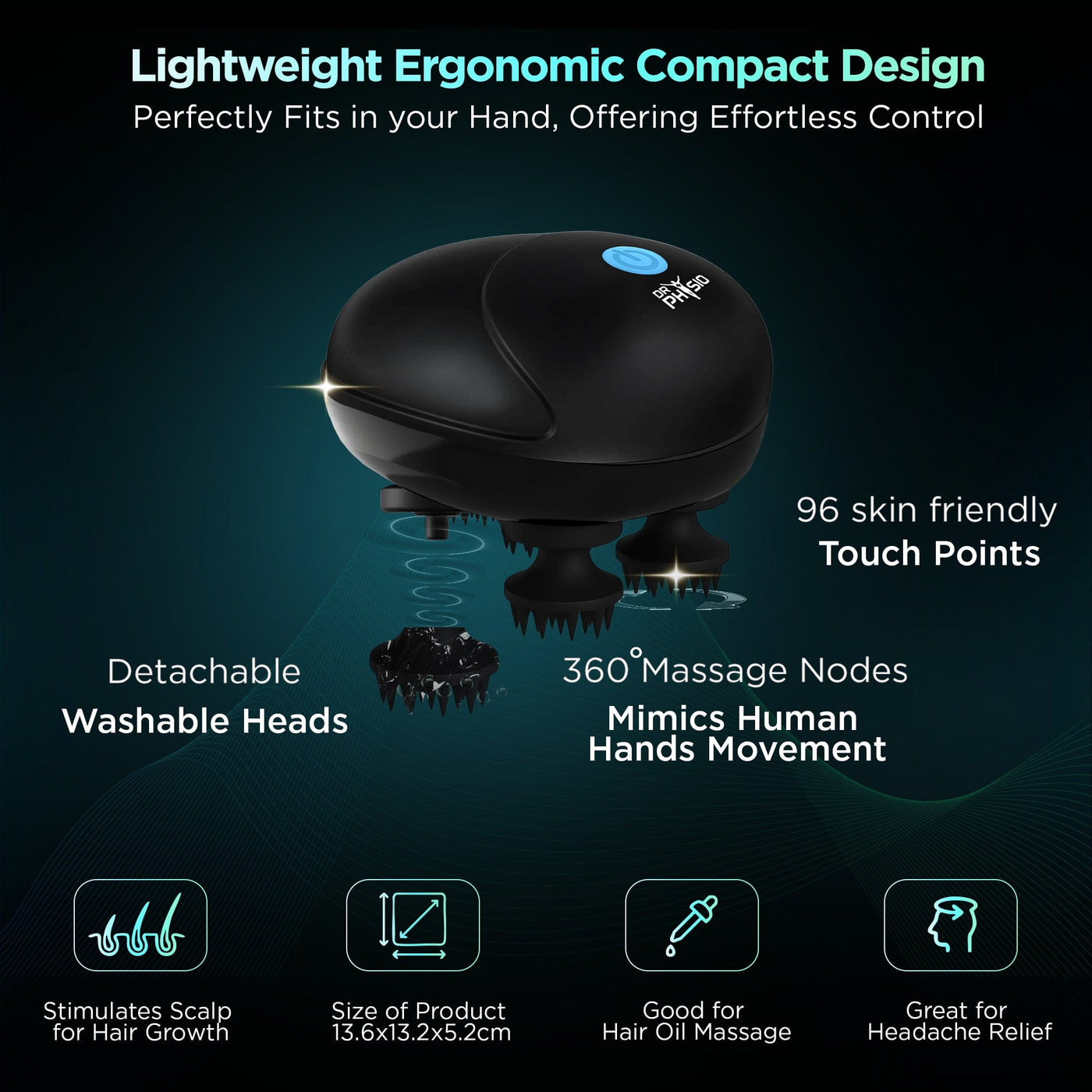 Buy Dr Physio Rechargeable Head Massager | Head & Scalp Massager Online ...