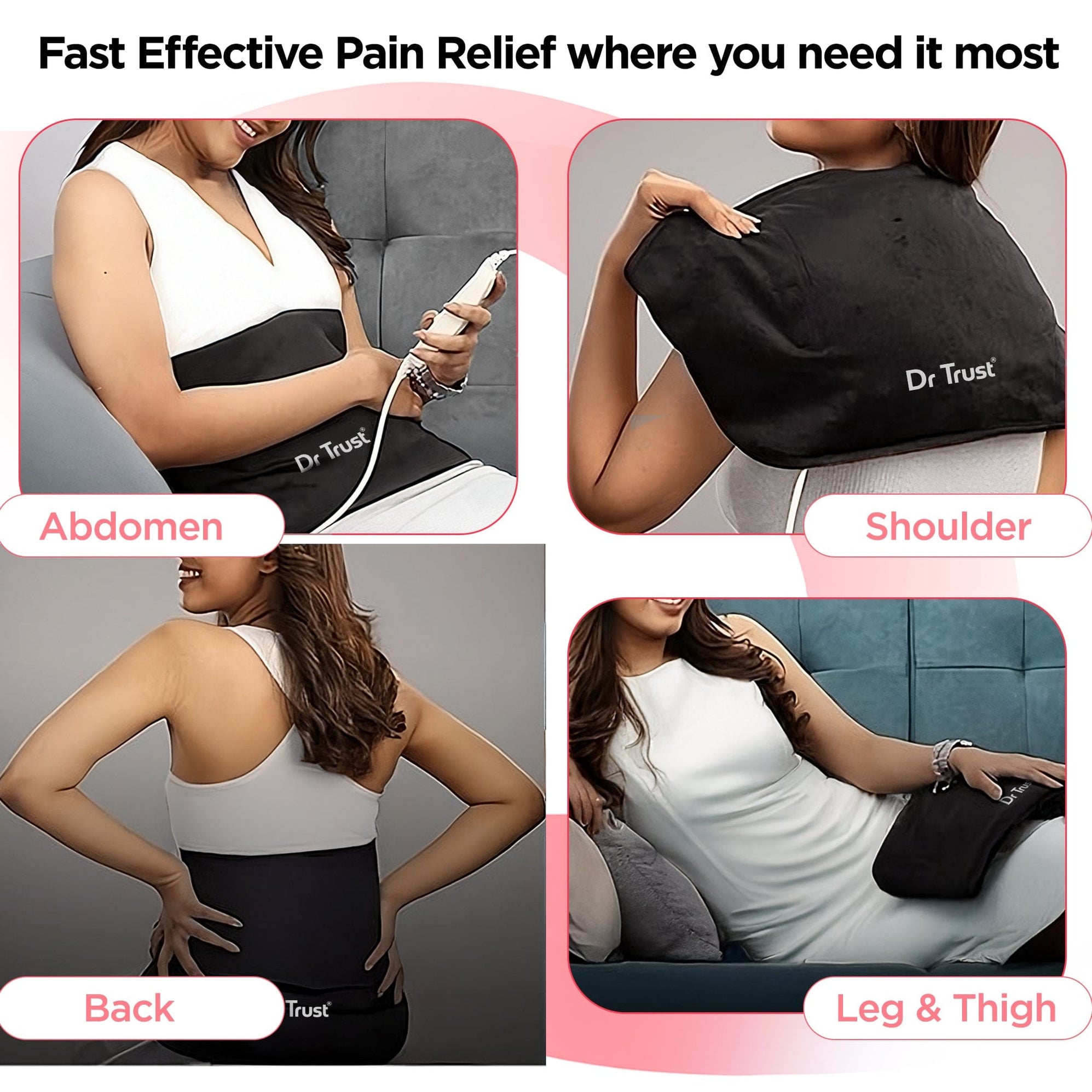 Dr Trust USA VelvetTherm Orthopedic Electric Heating Pad 388, With Dua
